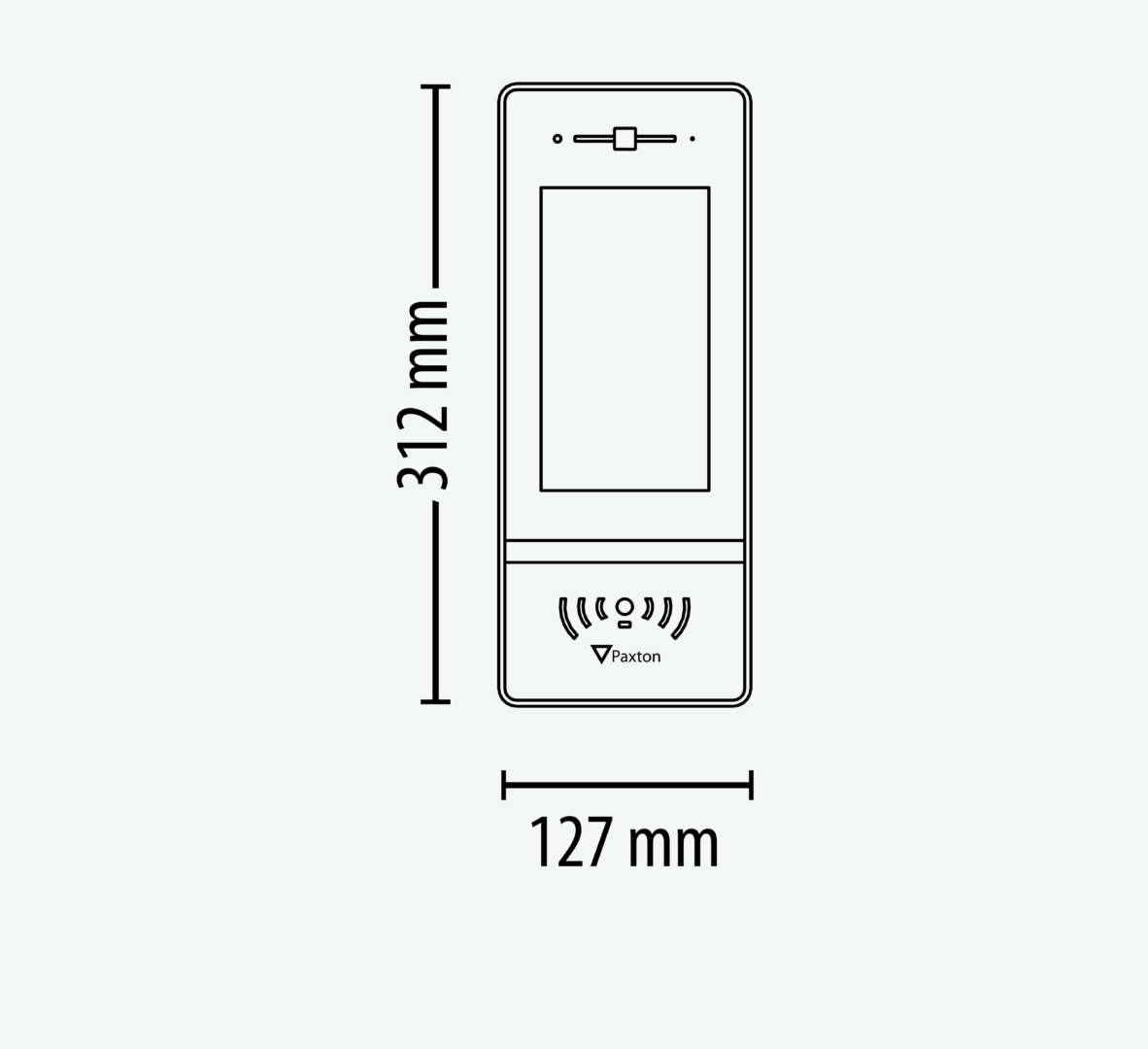 Entry - Touch panel, surface mount with rain hood | Paxton