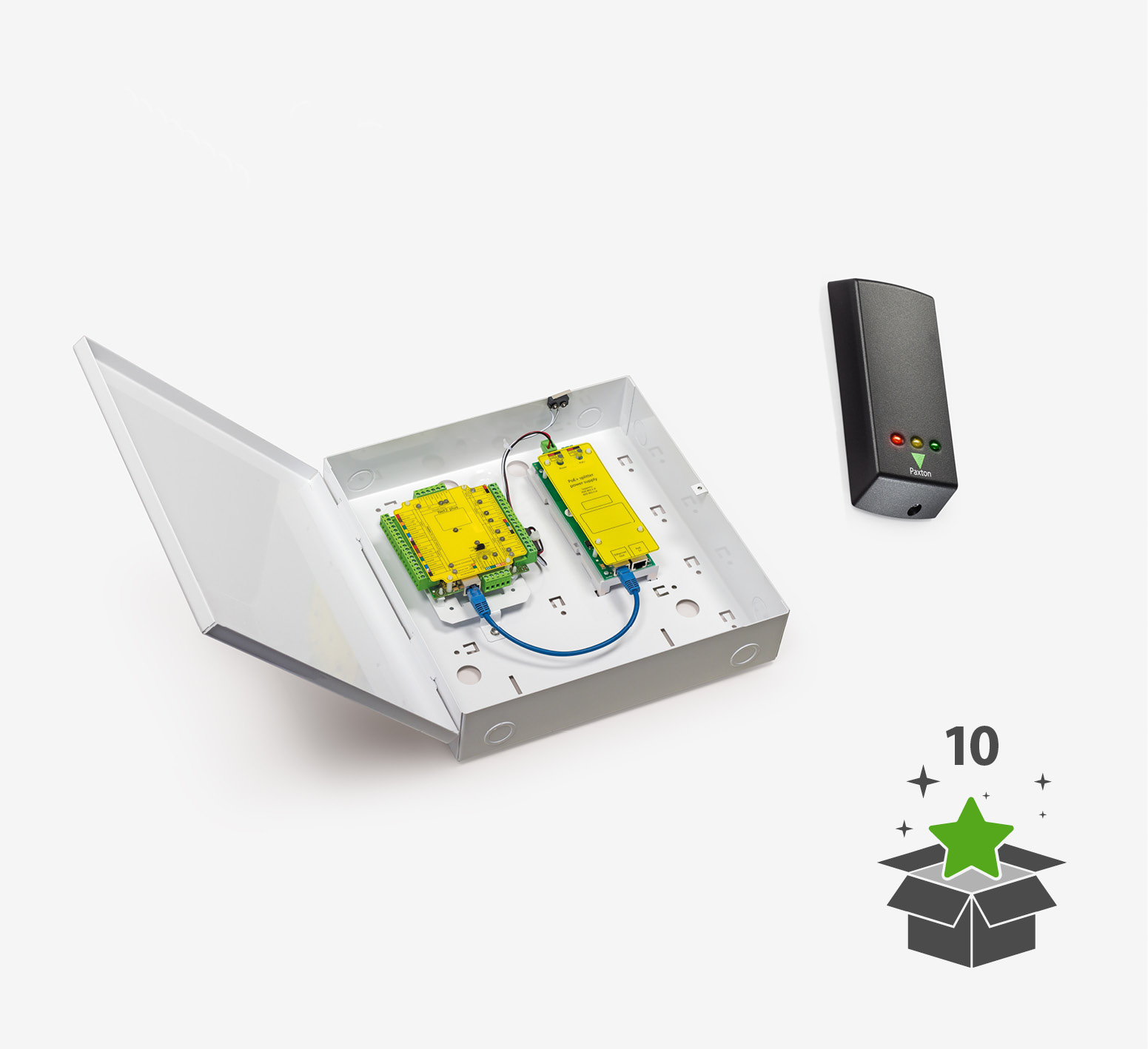 Net2 Plus - Single door expansion kit, PoE+ PSU | Paxton
